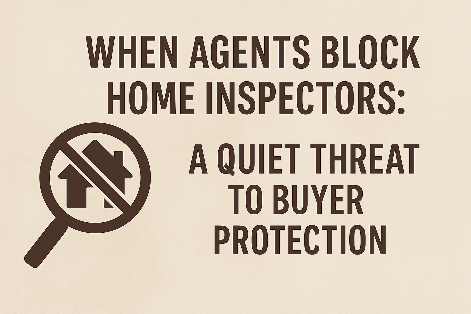 When Agents Block Home Inspectors: A Quiet Threat to Buyer Protection ...